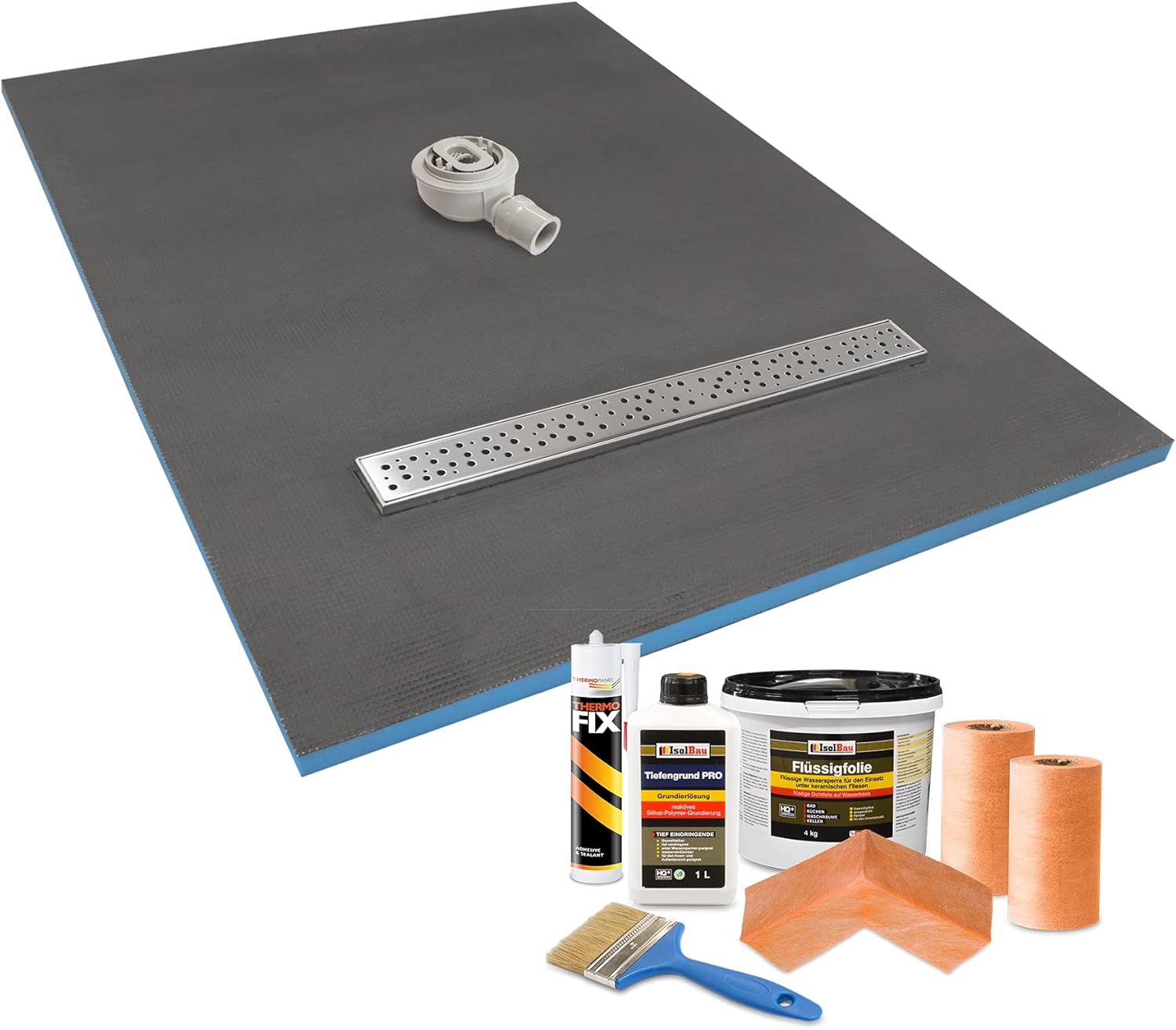 Thermopanel Linear Wet Room Shower Tray with Waste - Choice of Grate ...