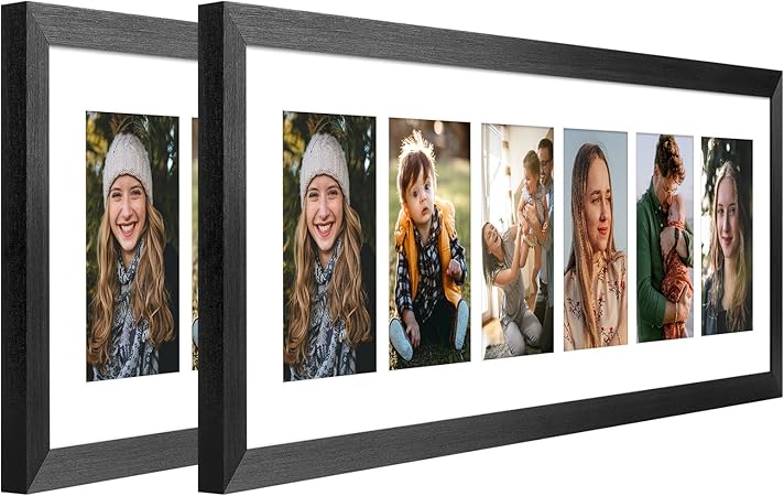 Amazon.com - KSROECUD 8x26 Collage frame with 6 Openings 4X6 Pictures ...