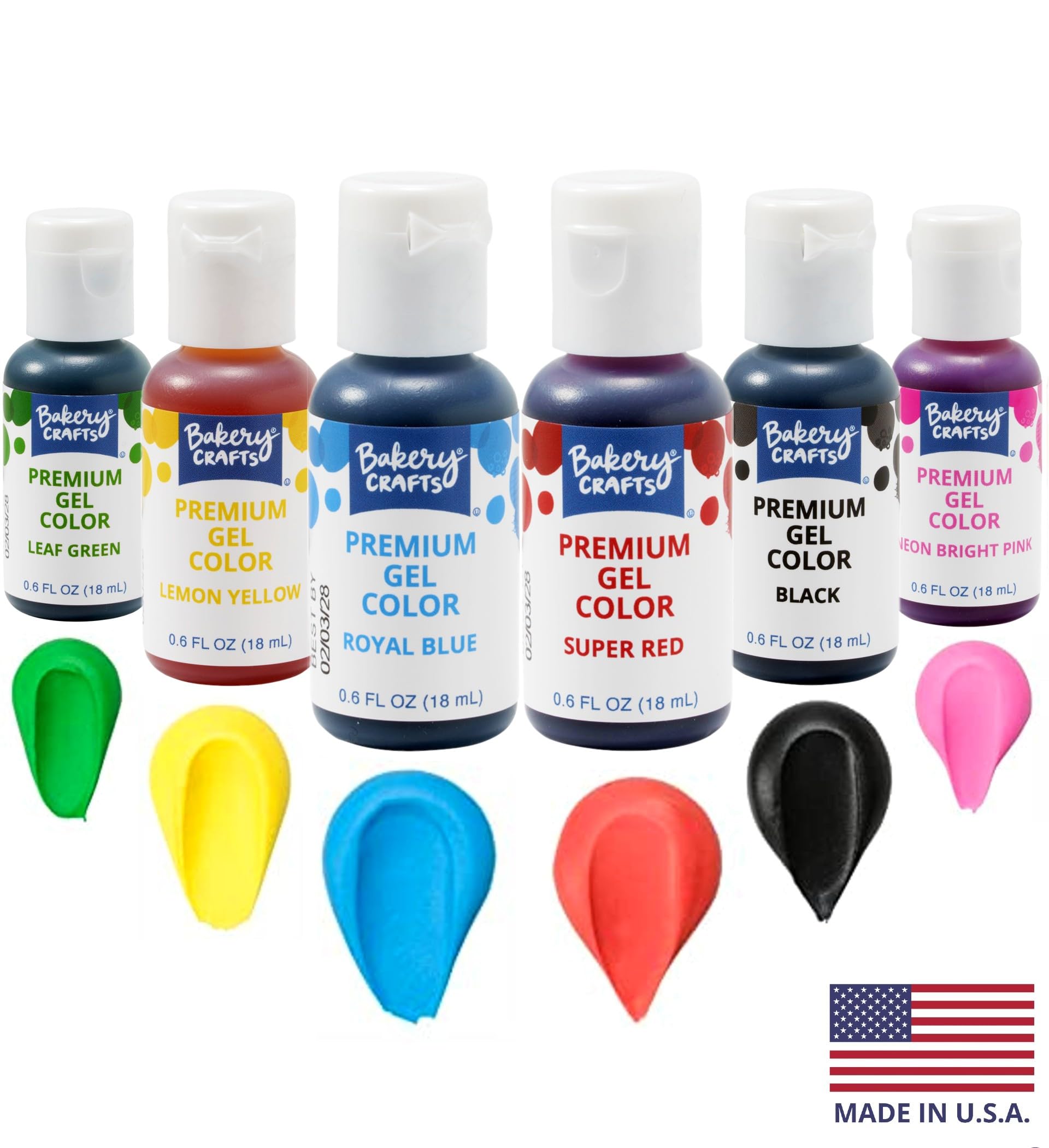 Bakery Crafts Premium Gel Food Color 6 Bottle Assortment, 4.2 Fl Oz ...