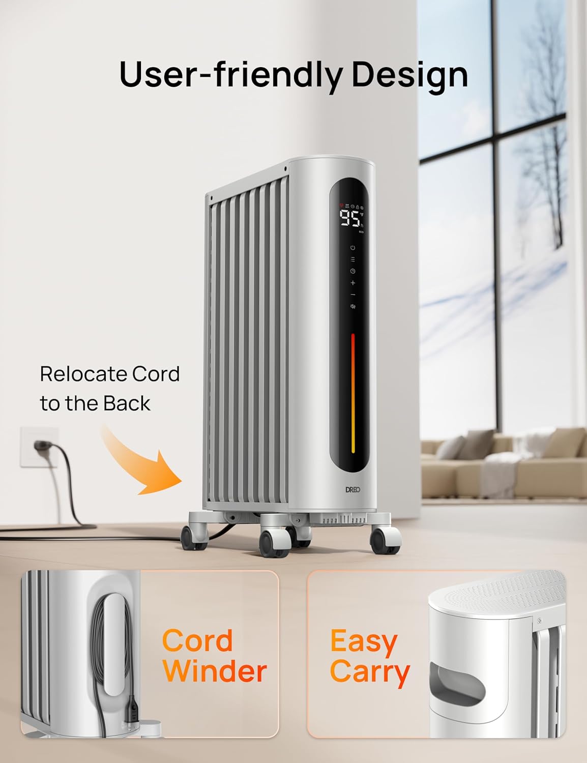 Dreo Oil Filled Radiator Heater, 1500W Radiant Nepal | Ubuy