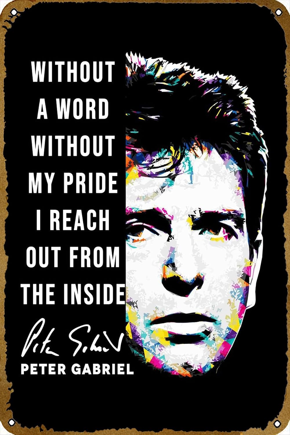 Amazon.com : Peter Gabriel Retro Metal Tin Sign,Art Retro Poster ...