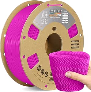 OVERTURE High Speed TPU Filament 1.75mm, Fast Printing, 95A Flexible ...