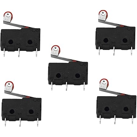 Electronicspices 5pcs 3Pin Momentary Roller Lever Arm Micro Limit ...