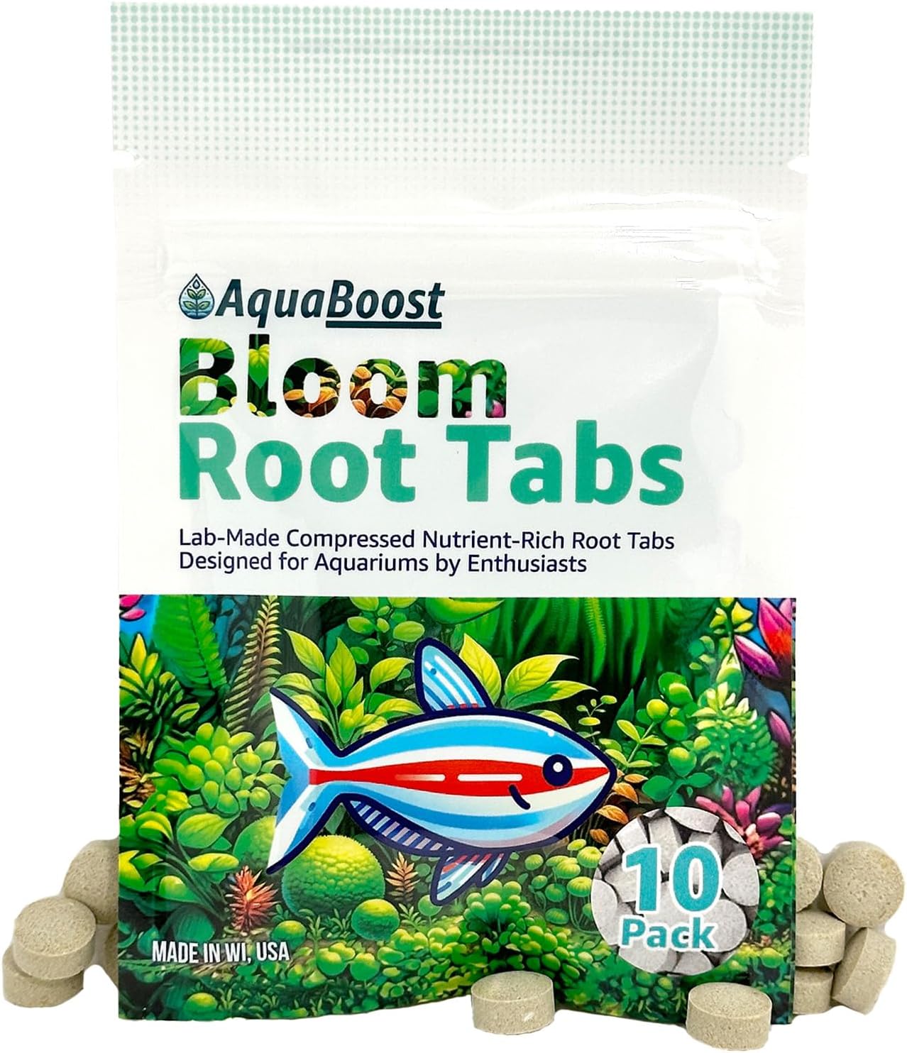 Amazon.com : AquaBoost Bloom Root Tabs Aquarium Plant Supplement | Fish ...