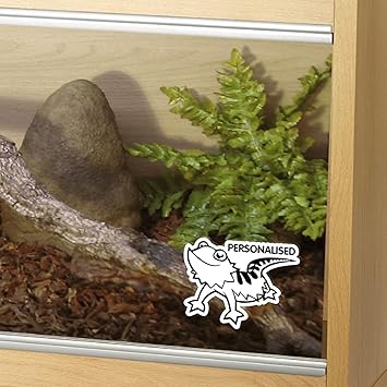 Customised Bearded Dragon Tank Vinyl Decal Sticker Reptile Vivarium Car ...