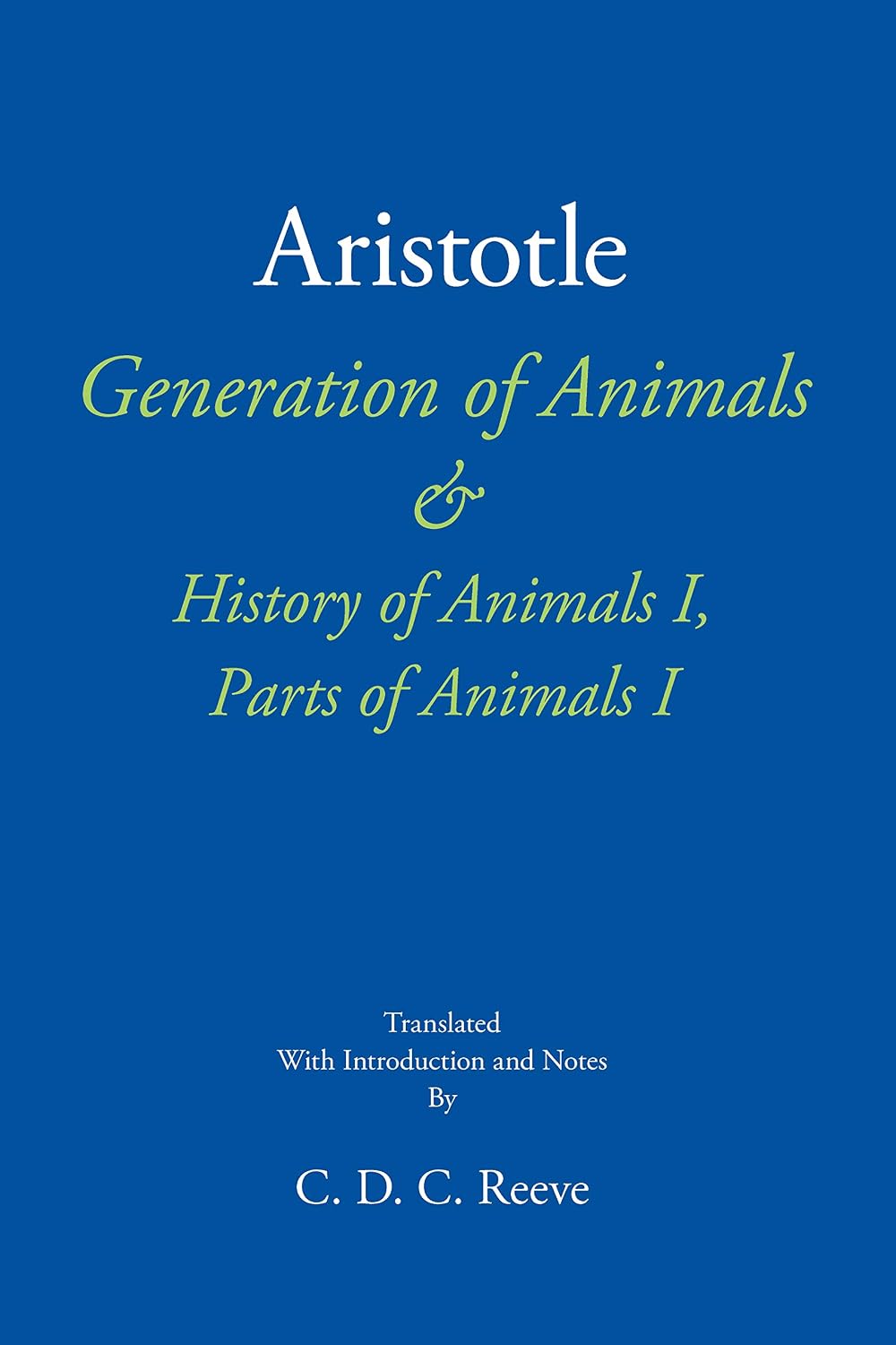 Amazon.com: Generation of Animals & History of Animals I, Parts of ...