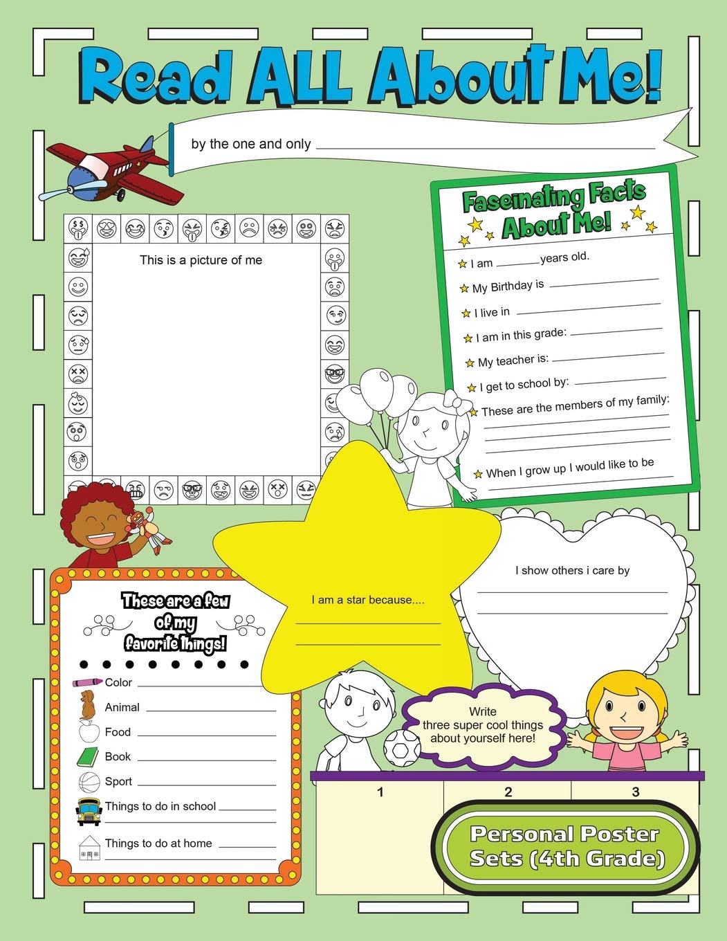 All About Me Printables 4th Grade