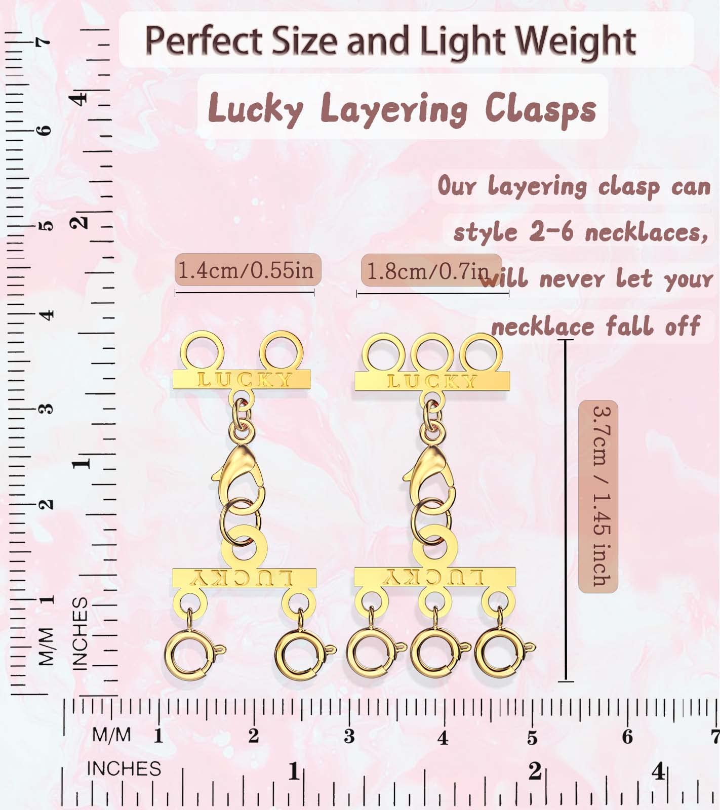 Snapklik.com : Kcctoo Lucky Necklace Connectors For Multiple Necklace ...