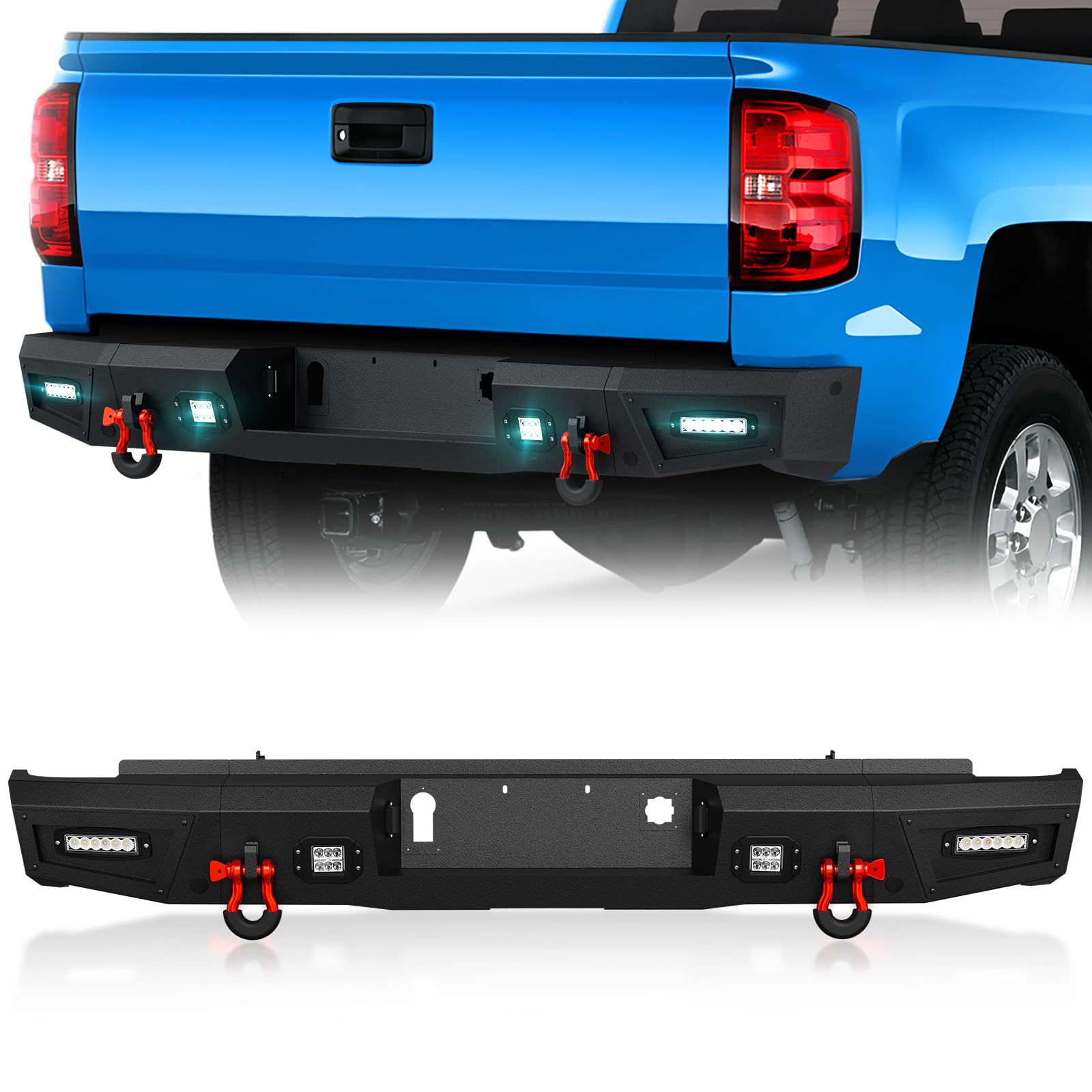 Amazon.com: EYOUHZ Pickup Truck Rear Step Bumper Compatible with 2014 ...