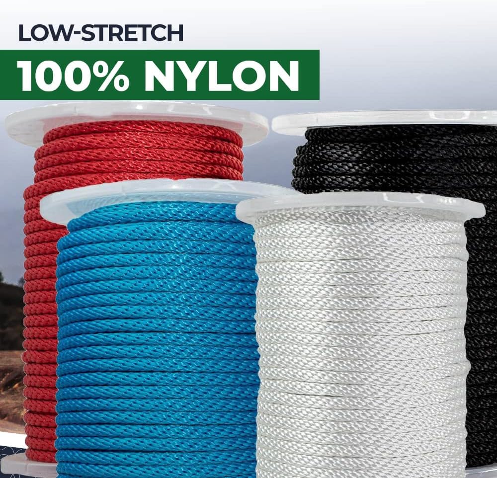Snapklik.com : SGT KNOTS Solid Braid Nylon Utility Rope - Multipurpose ...