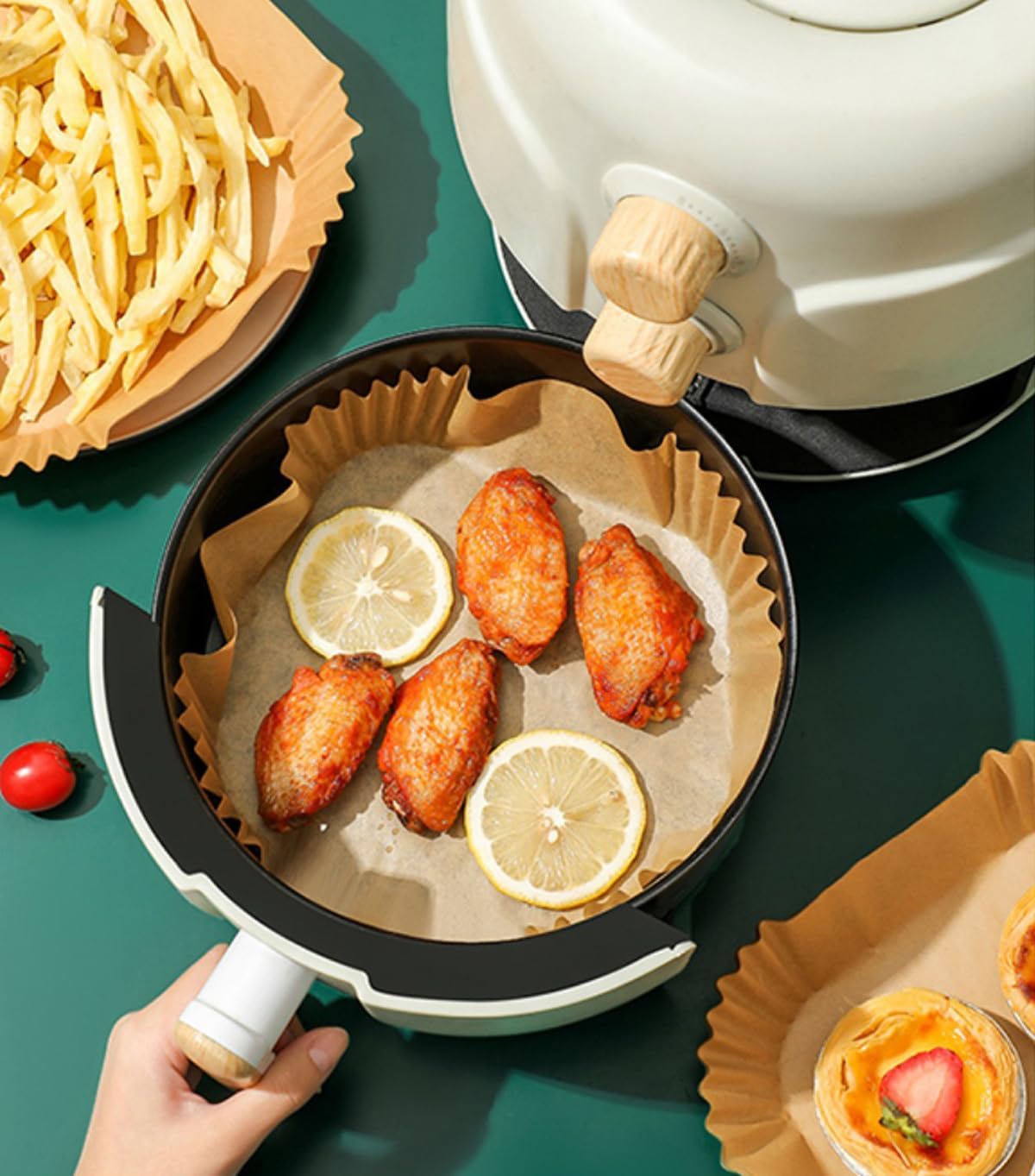 Amazon.com: Air Fryer Parchment Paper Liners,50PCS Round Non-Stick ...