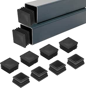 M METERXITY 30-Pack Square Tubing End Caps, 1.2Inch/30mm Plastic Tube ...
