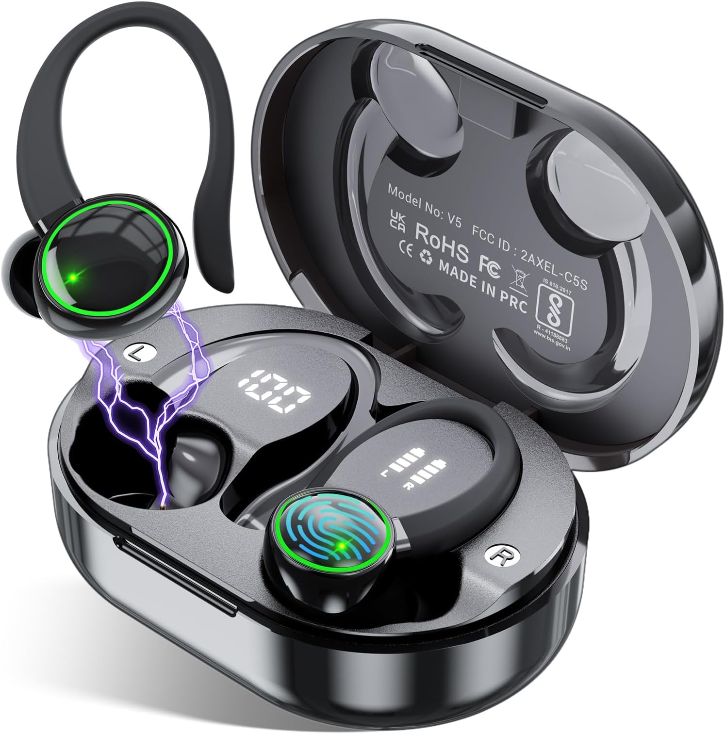 Boult Audio AirBass Tru5ive Pro True Wireless Earbuds with 36 Hours ...