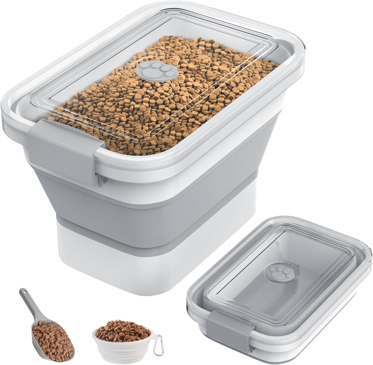 Amazon.com: Outamateur Pet Food Storage Container,2 Pack Small Cat Dog ...
