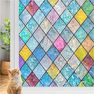 Buy HASTHIP® 3D Glass Window Film Diamond Pattern, Window Sticker for ...
