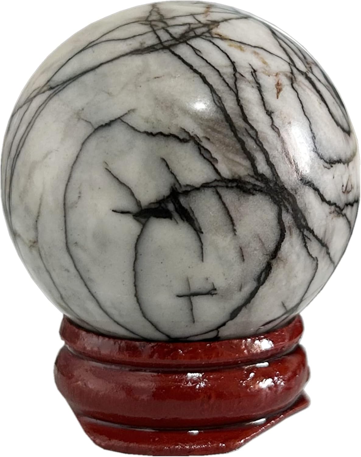 Amazon.com: Bacatgem 40mm Picasso Jade Healing Crystal Divination ...