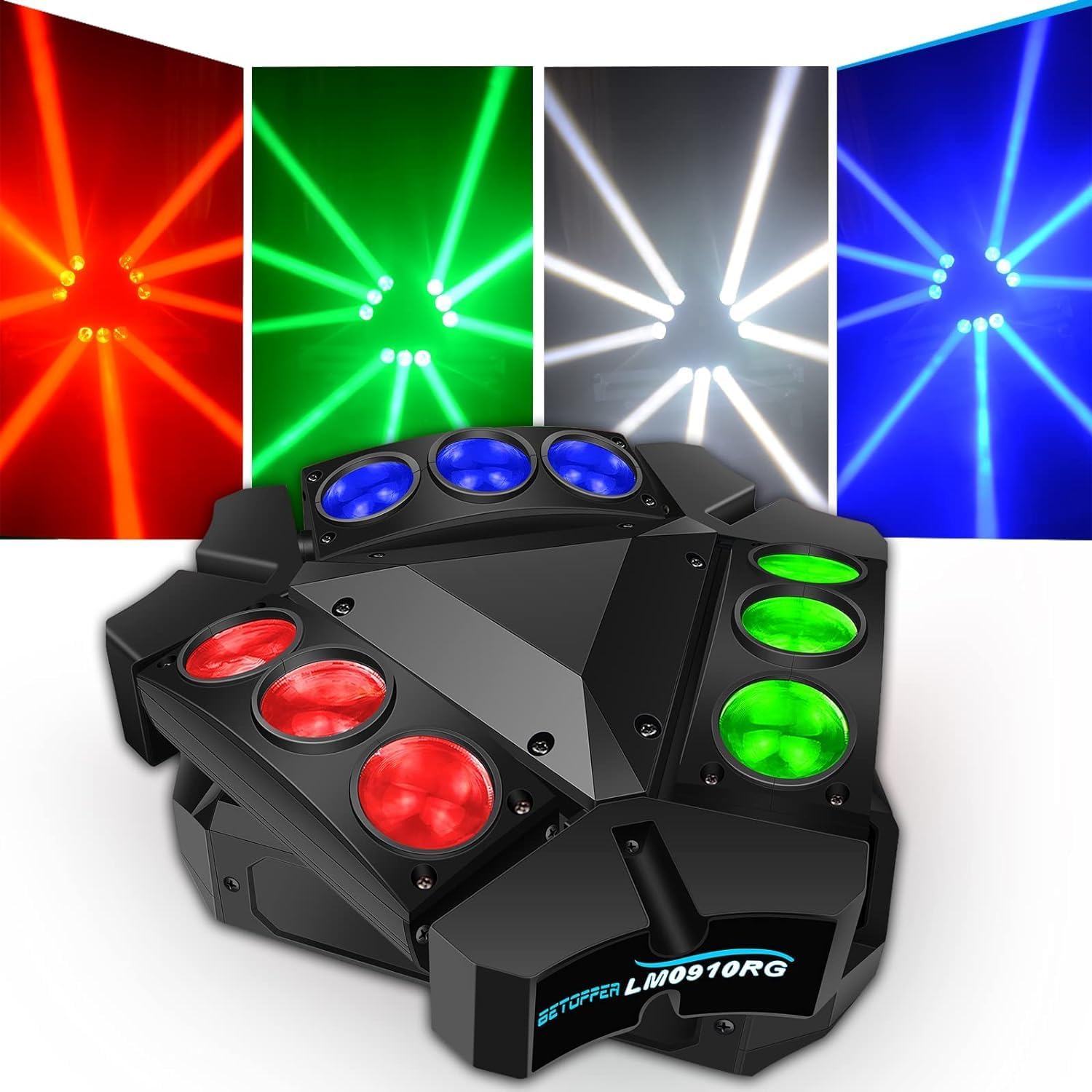 Disco Lights, UKing 4 Lens RGBY Activated DJ LED Party Lights Stage ...