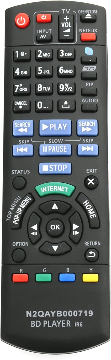 Amazon.com: N2QAYB000719 Replaced Remote fit for Panasonic DMP-BDT220 ...