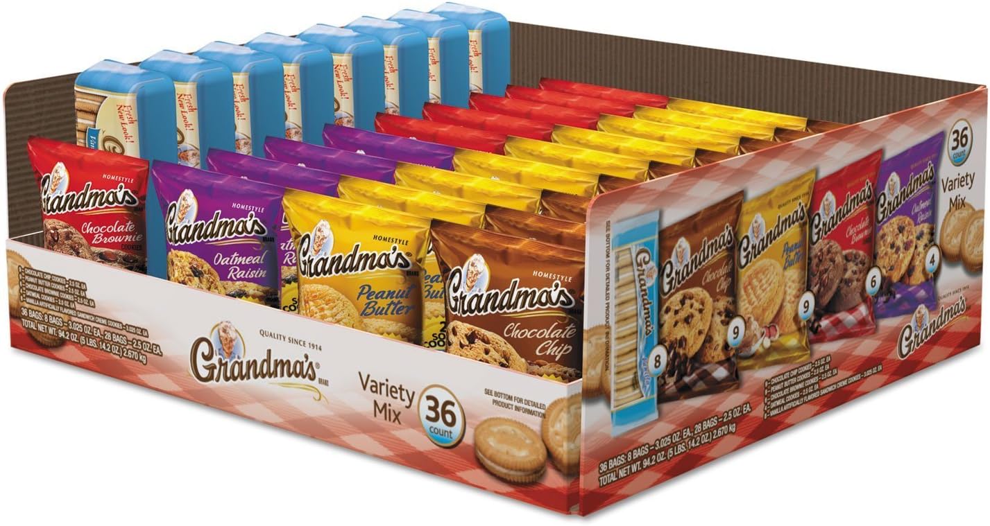 Amazon.com: Cookies Variety Tray 36 Count, 2.5 oz Packs 14867-1 Each ...