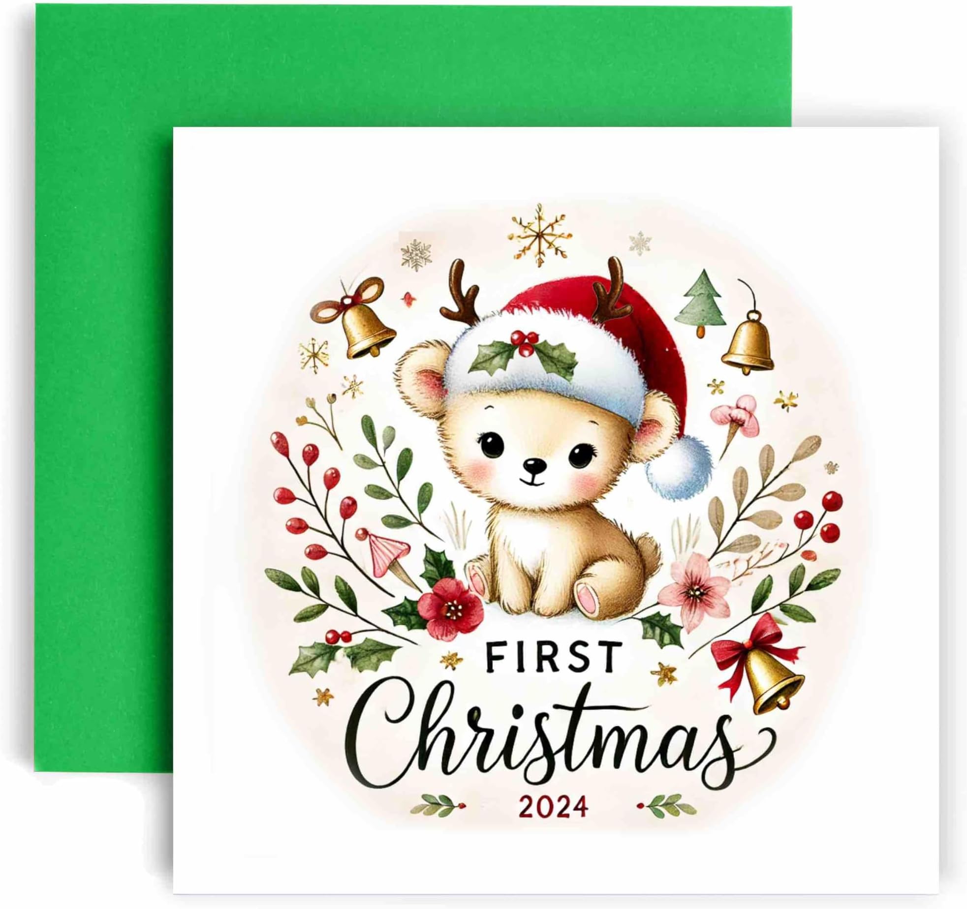 Amazon.com : Baby First Christmas Card, Funny First Christmas Card for ...