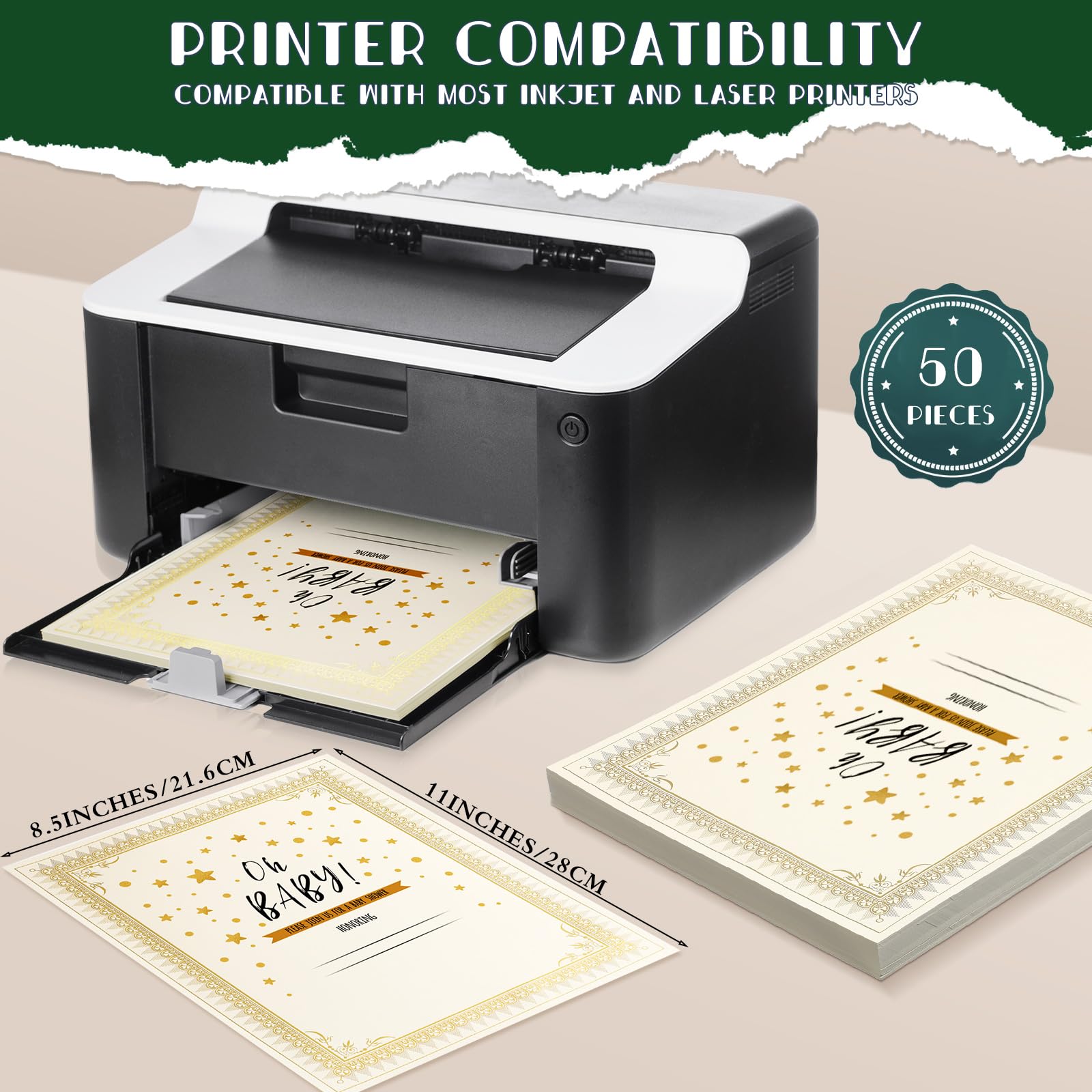 Snapklik.com : Fainne 50 Sets Certificate Kit Includes 50 Pcs 9.5 X 12 ...