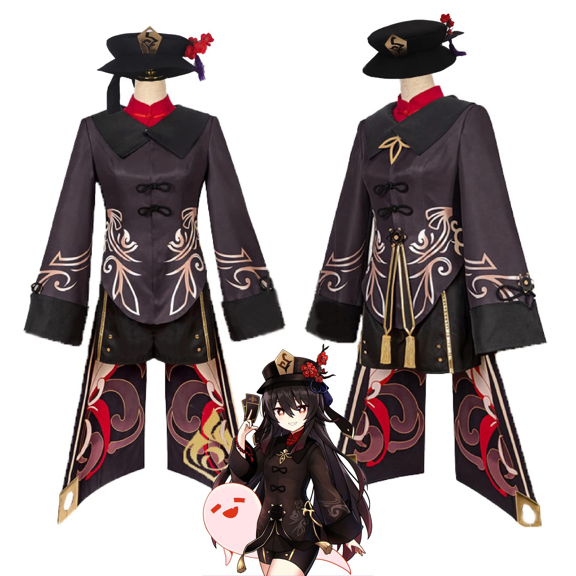 Genshin Impact Hutao Cosplay Costume Lolita Hu Tao Dress Game ...