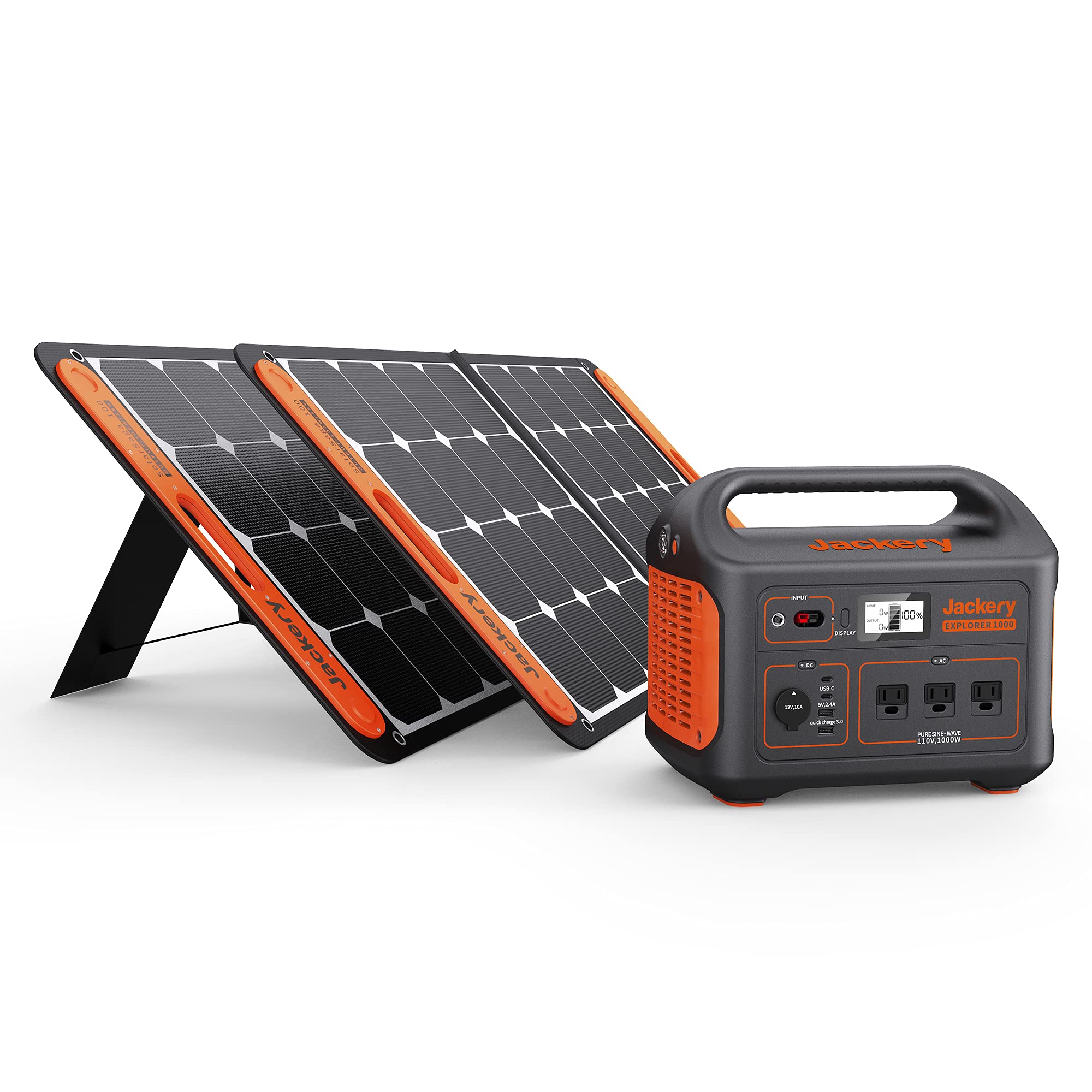 Jackery Solar Generator 1000, Explorer 1000 and 2X SolarSaga 100W with ...