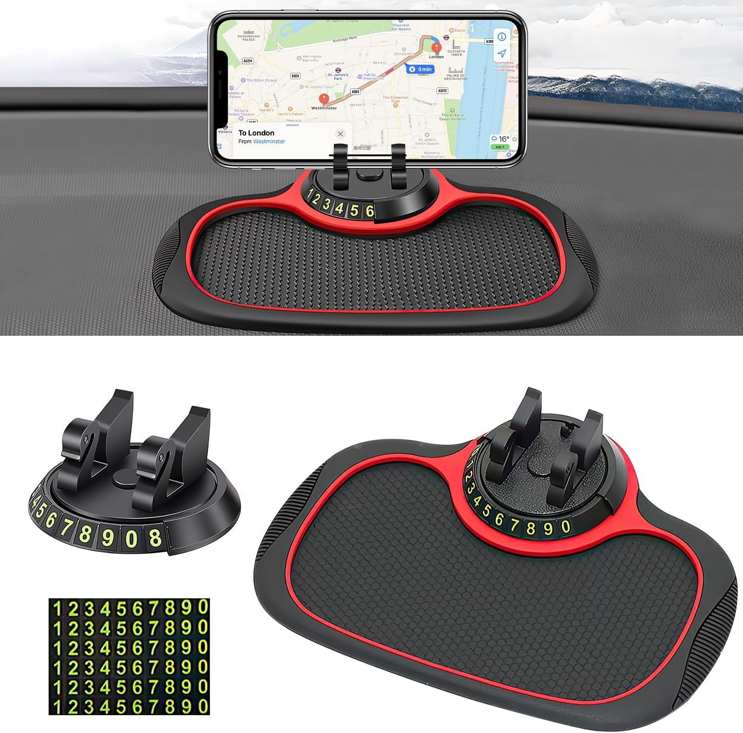 Amazon.com: Multifunction Car Anti-Slip Mat Auto Phone Holder ...