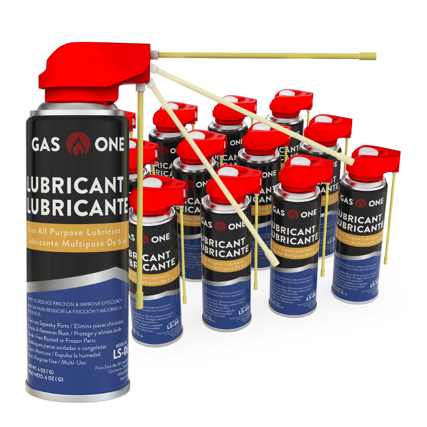 Amazon.com: GasOne LS-06 All-Purpose Lubricant Spray – 12-Pack 6oz ...