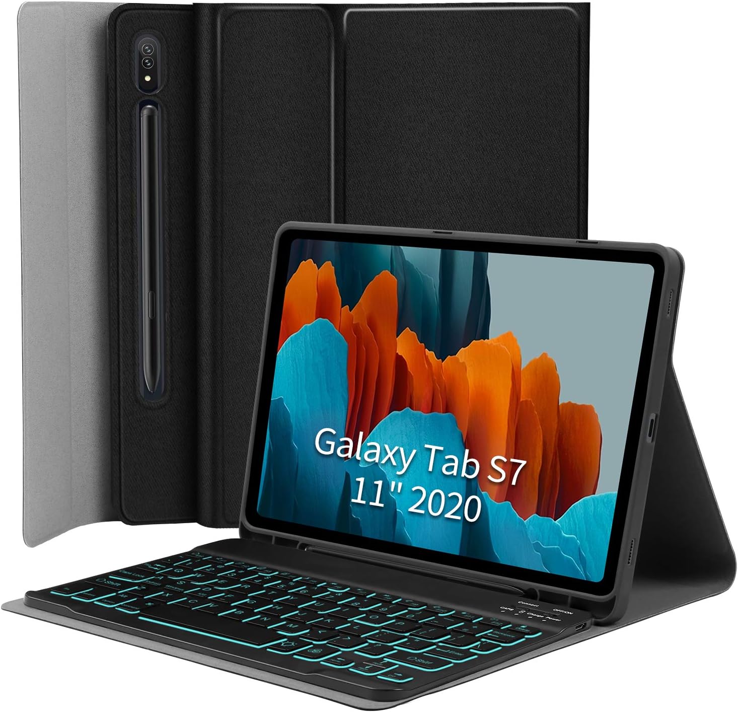 Amazon.com: Backlit Keyboard Case for Samsung-Galaxy-Tab S8 S7 11 ...