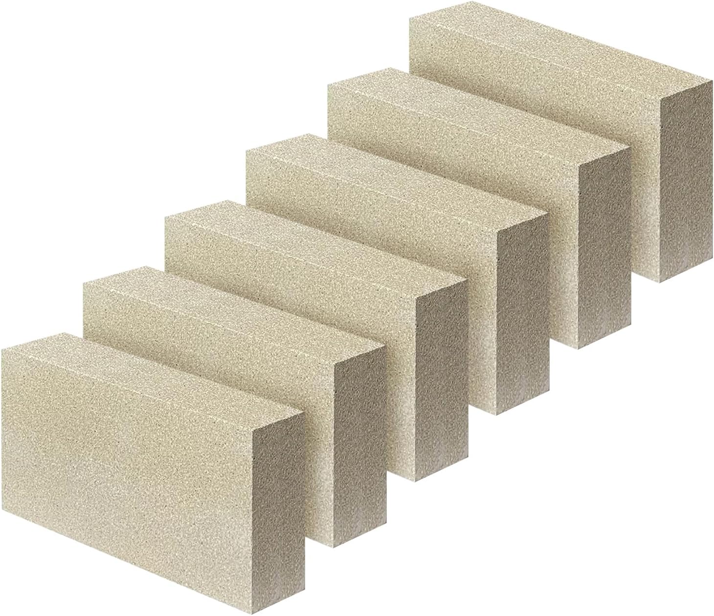 Amazon.com: Protalwell Fire Bricks, Size 9″ x 4-1/2″ x 2-1/2″, 6-Pack ...