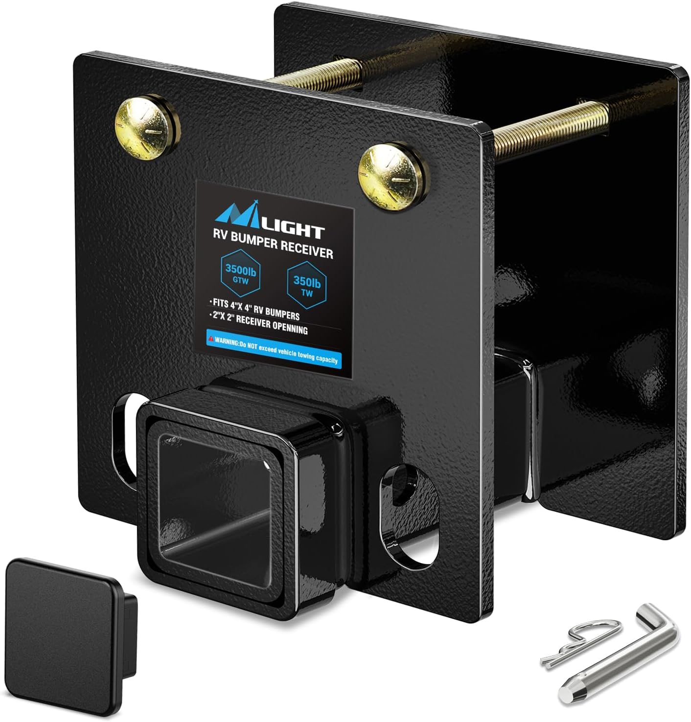 Amazon.com: CURT 19100 Camper RV Bumper Hitch, Fits 4-Inch Beam, 2-In ...