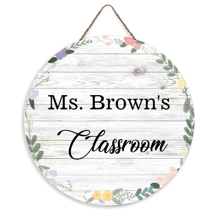 Buy rfy9u7 Personalized Rustic Name Sign Door Hanger, Classroom Door ...