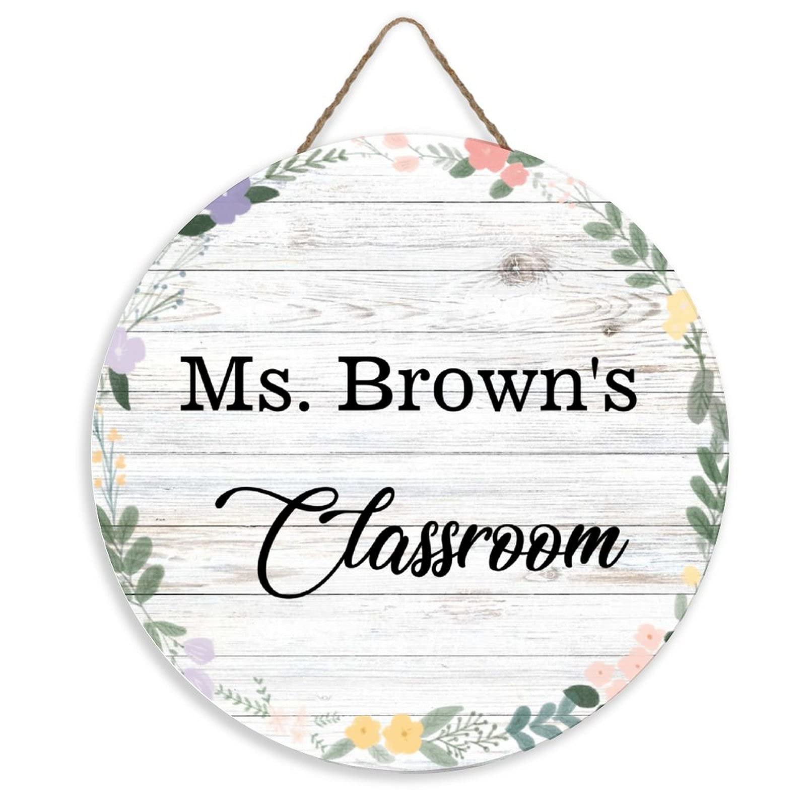 Buy rfy9u7 Personalized Rustic Name Sign Door Hanger, Classroom Door ...