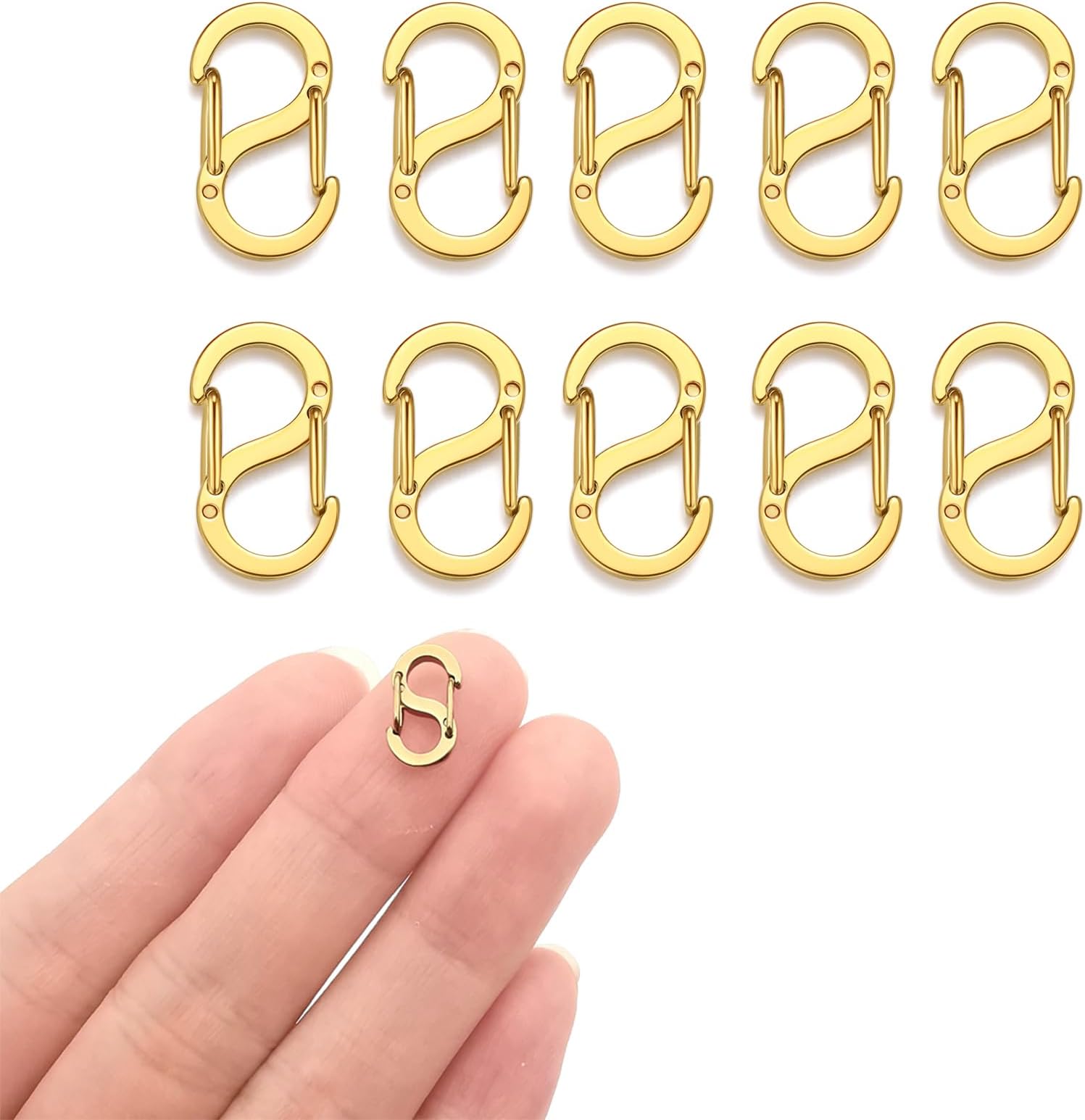 Amazon.com: 10pcs Double Opening Lobster Clasp S Lock Necklace ...