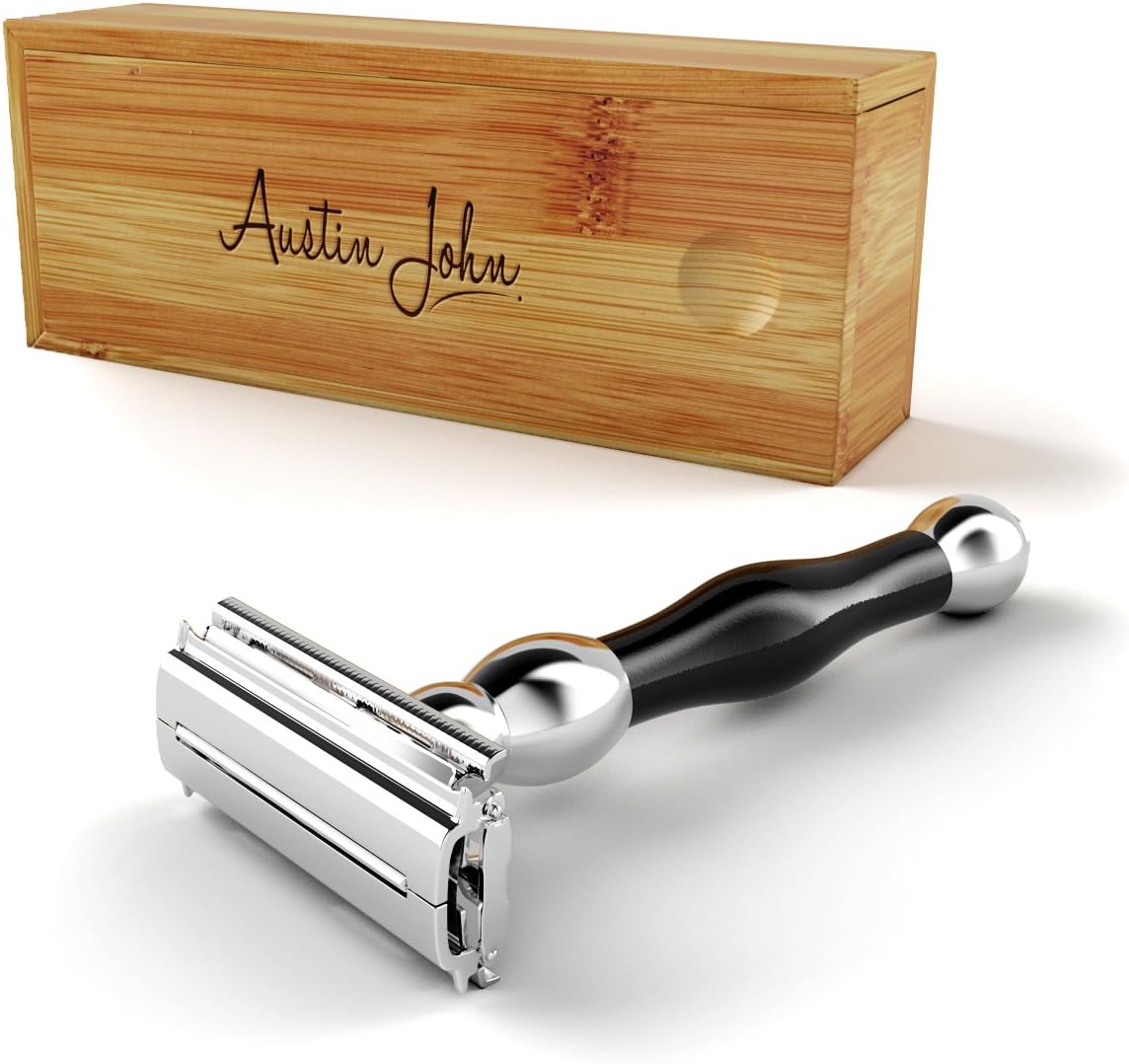 Amazon.com: Austin John Double Edge Razor Set - Set Includes Butterly ...