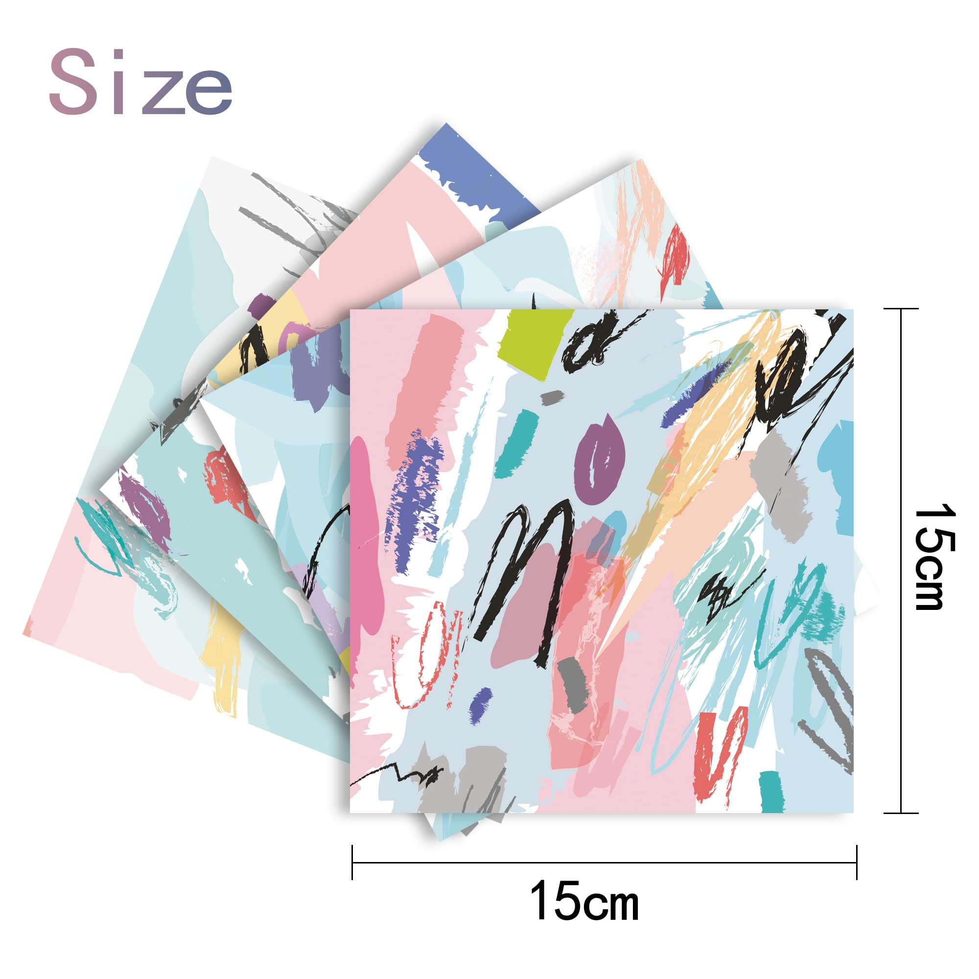 Snapklik.com : Origami Paper Kit 50 Sheets 6 Inch Square Double Sided ...