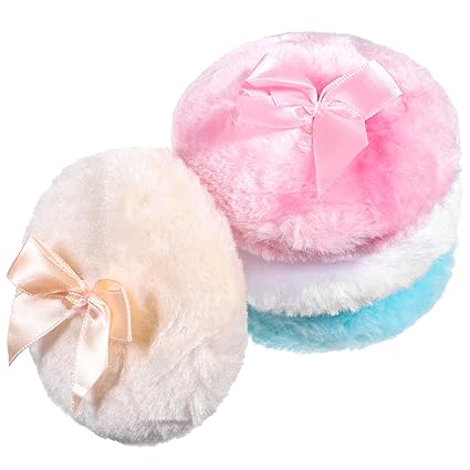 Amazon.com: 4 PCS Large Fluffy Body Powder Puff, Soft Powder Puff for ...