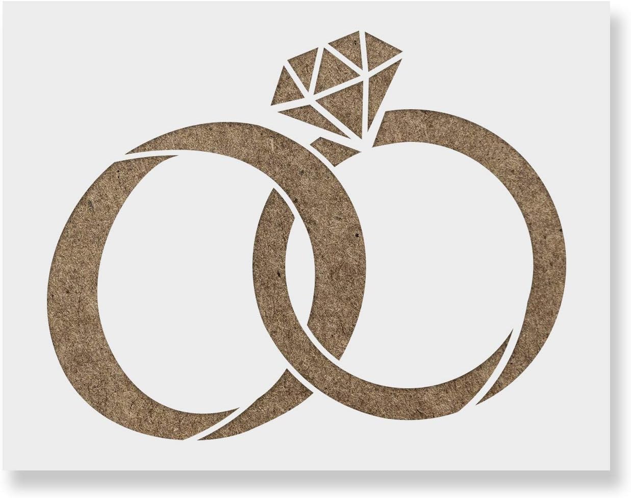 Amazon.com: Wedding Rings Stencil - Bridal Stencil, Add A Unique Touch ...
