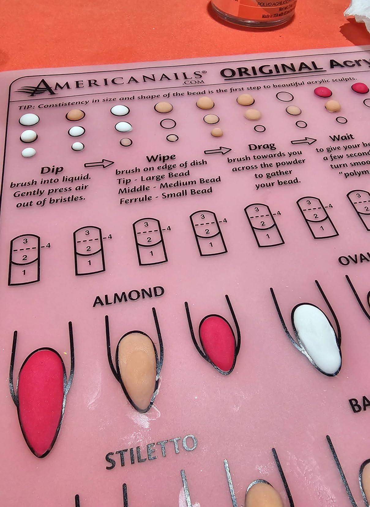 $4/mo - Finance Americanails Acrylic Nail Training Mat, Spanish ...