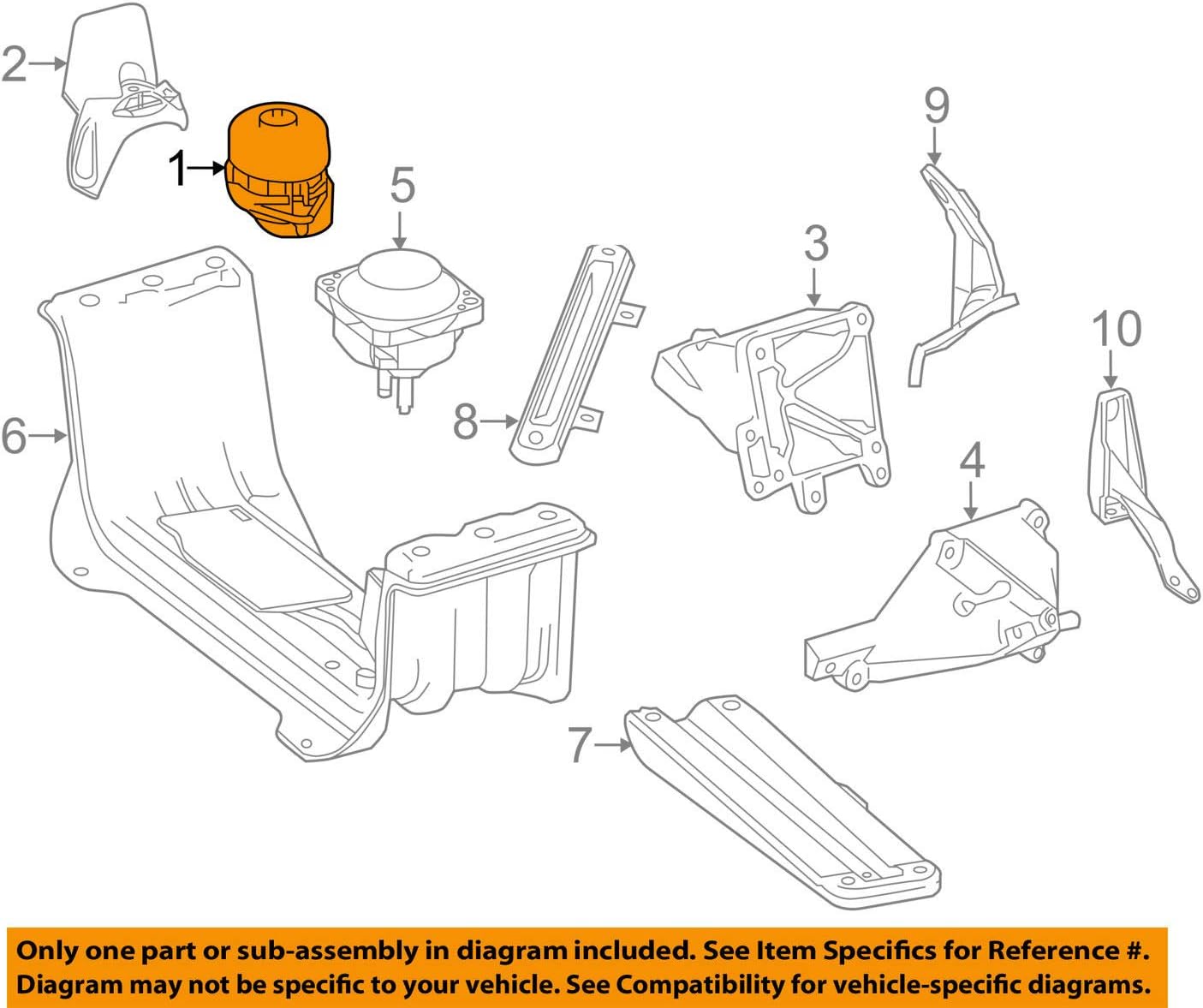 Amazon.com: MERCEDES-BENZ 1662406017 GENUINE OEM FRONT MOUNT : Automotive