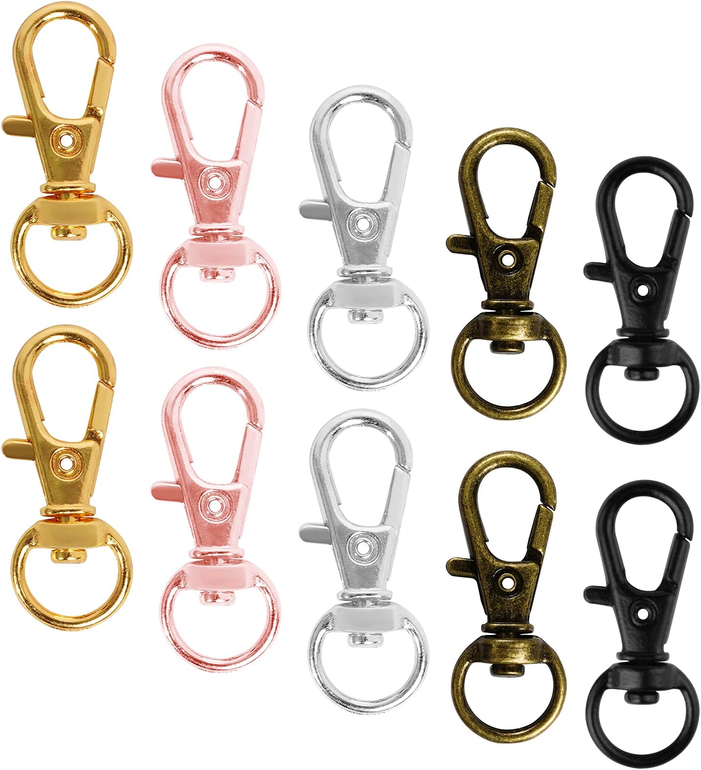 Amazon.com: CRAFTMEMORE 50 pcs Swivel Clasps Lanyard Clips Snap Hook ...