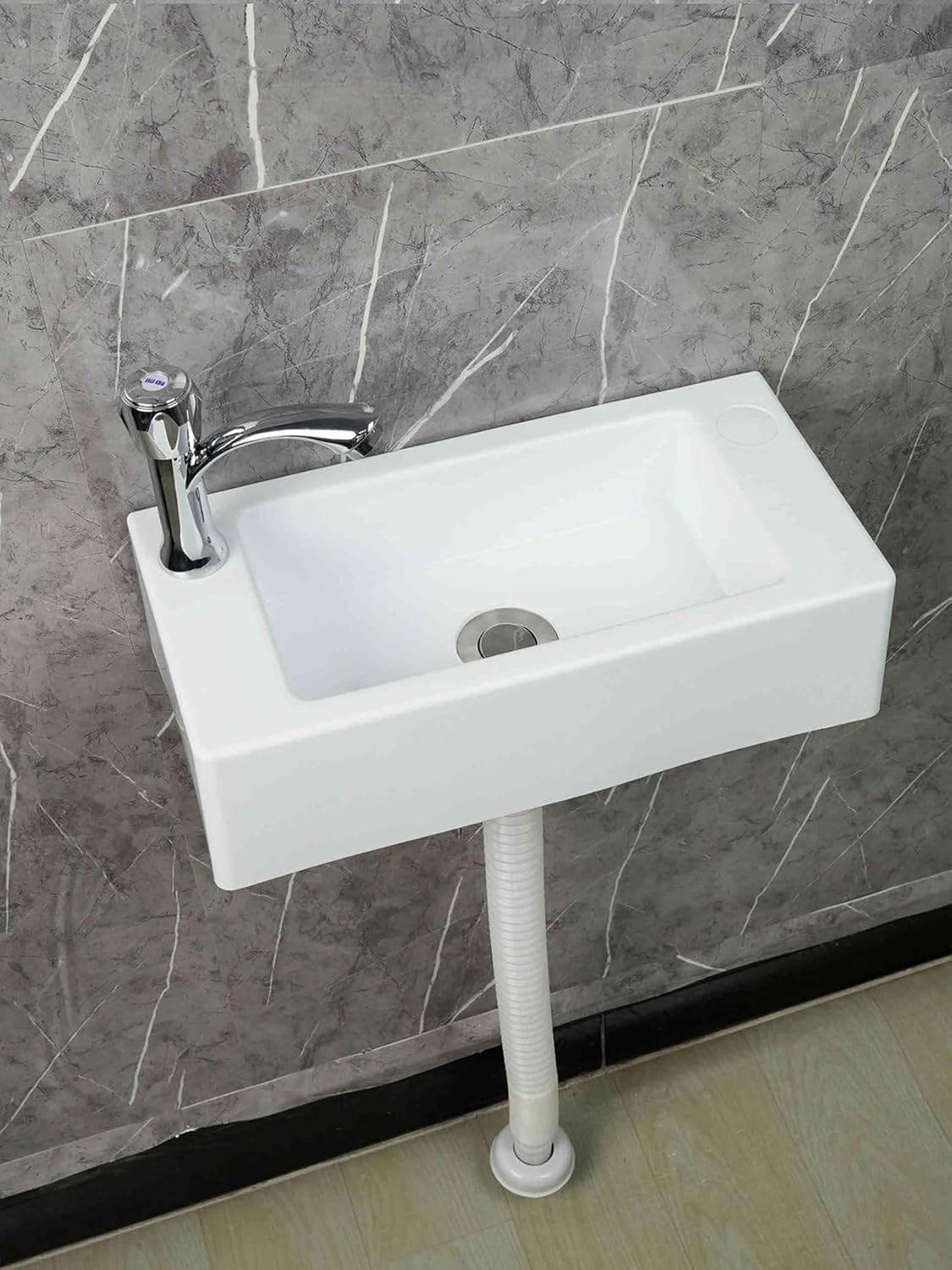 XRB2050 Small Bathroom Sink, 40x20x11cm/15.7x7.9x4.3inch Wall Mounted ...