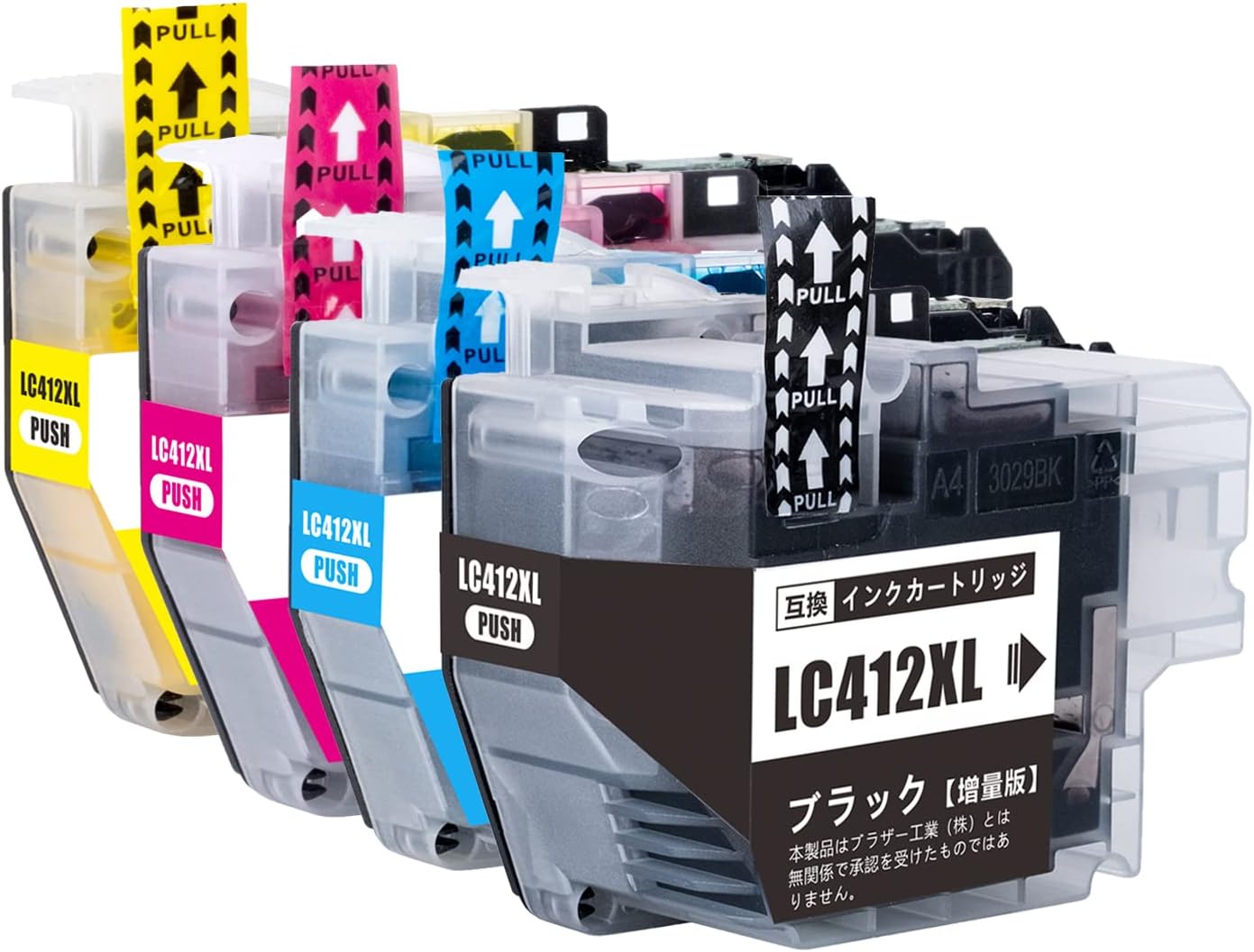 Amazon.co.jp: Brother用 LC412XL 互換インクカートリッジ LC412XL-4PK 合計4本セット ブラザー インク ...