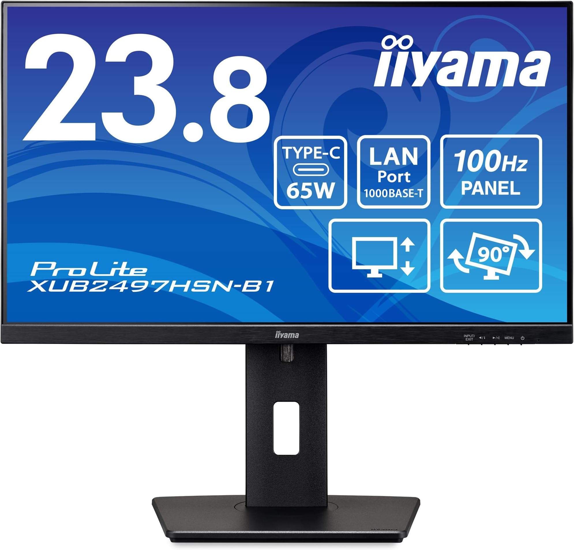 Amazon.co.jp: iiyama モニター ディスプレイ 23.8インチ 2560×1440(WQHD) IPS方式 高さ調整 角度 ...