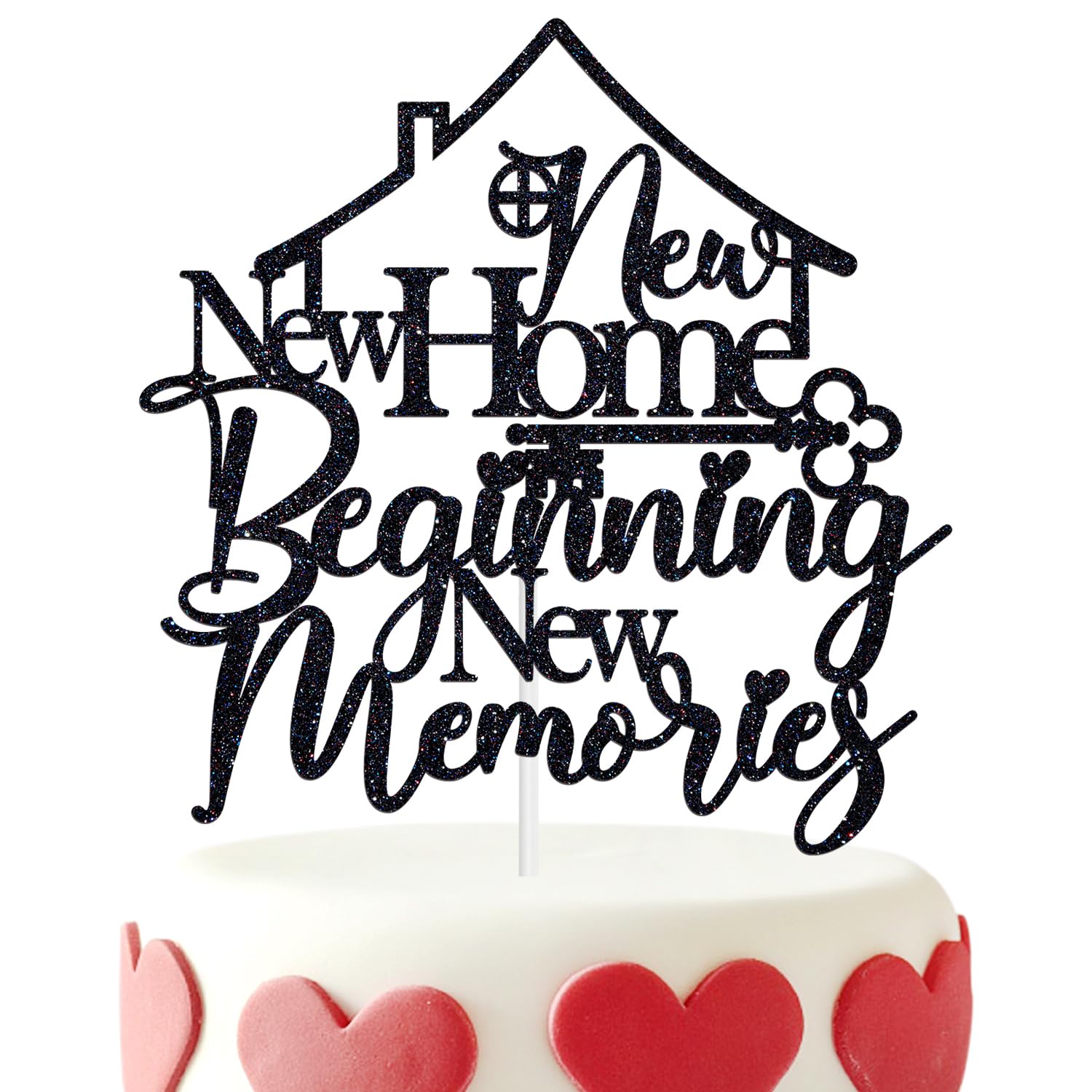 Amazon.com: New Home New Beginning New Memories Cake Topper ...