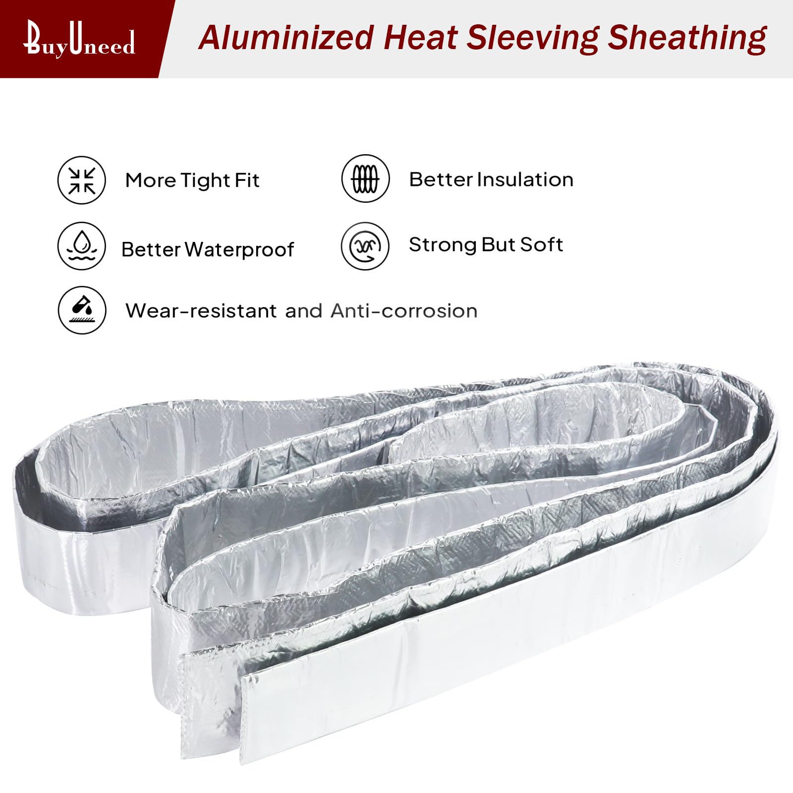 Snapklik.com : BuyUneed Car Aluminized Sleeving Heat Sheathing Roll ...