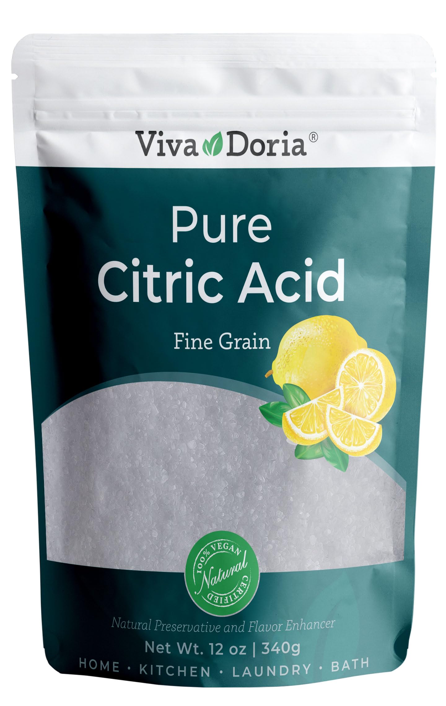 Amazon.com: Viva Doria 100% Pure Citric Acid, Food Grade, Fine Grain ...