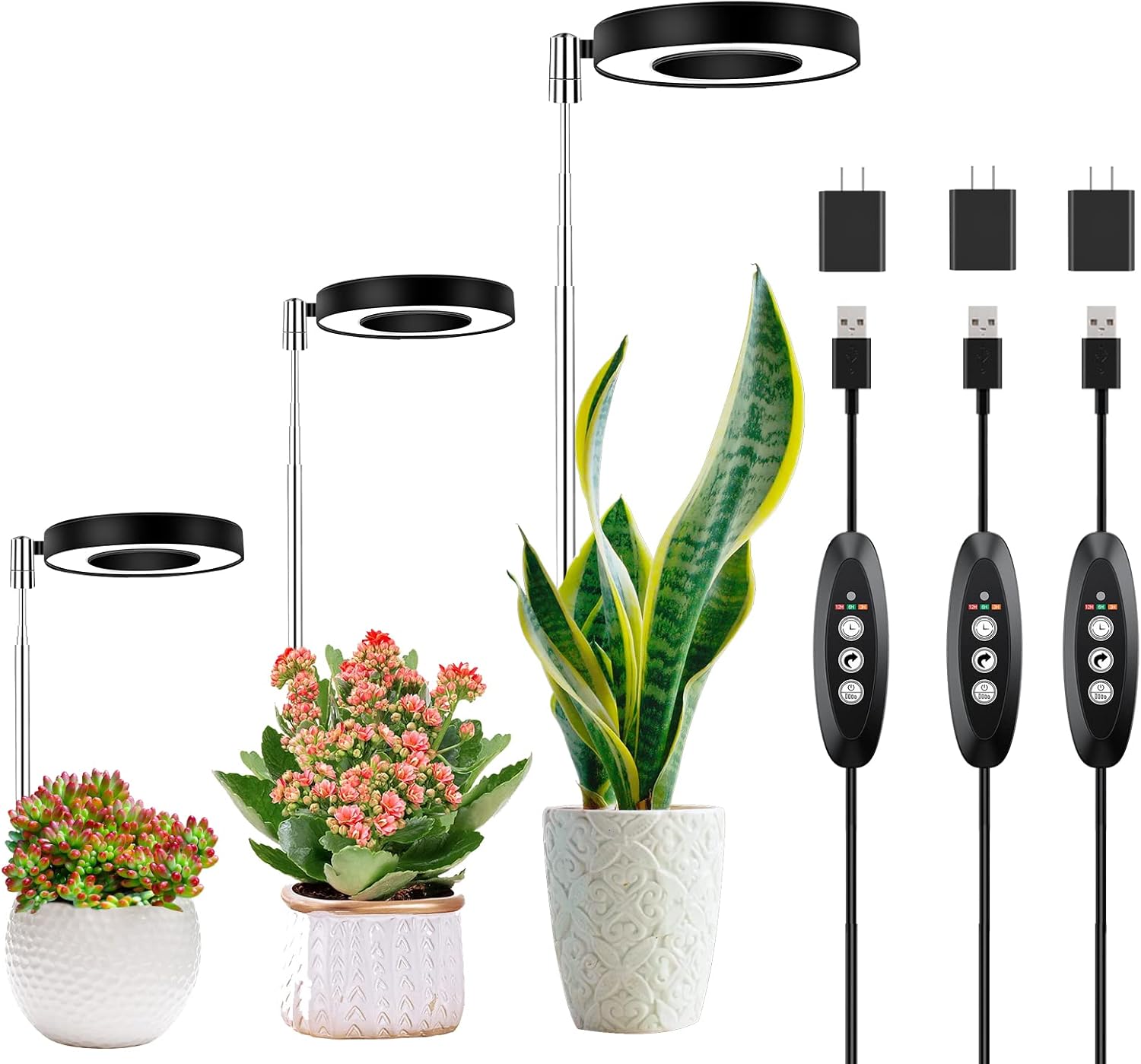 Amazon.com : Grow Lights for Indoor Plants, Relassy LED Full Spectrum ...