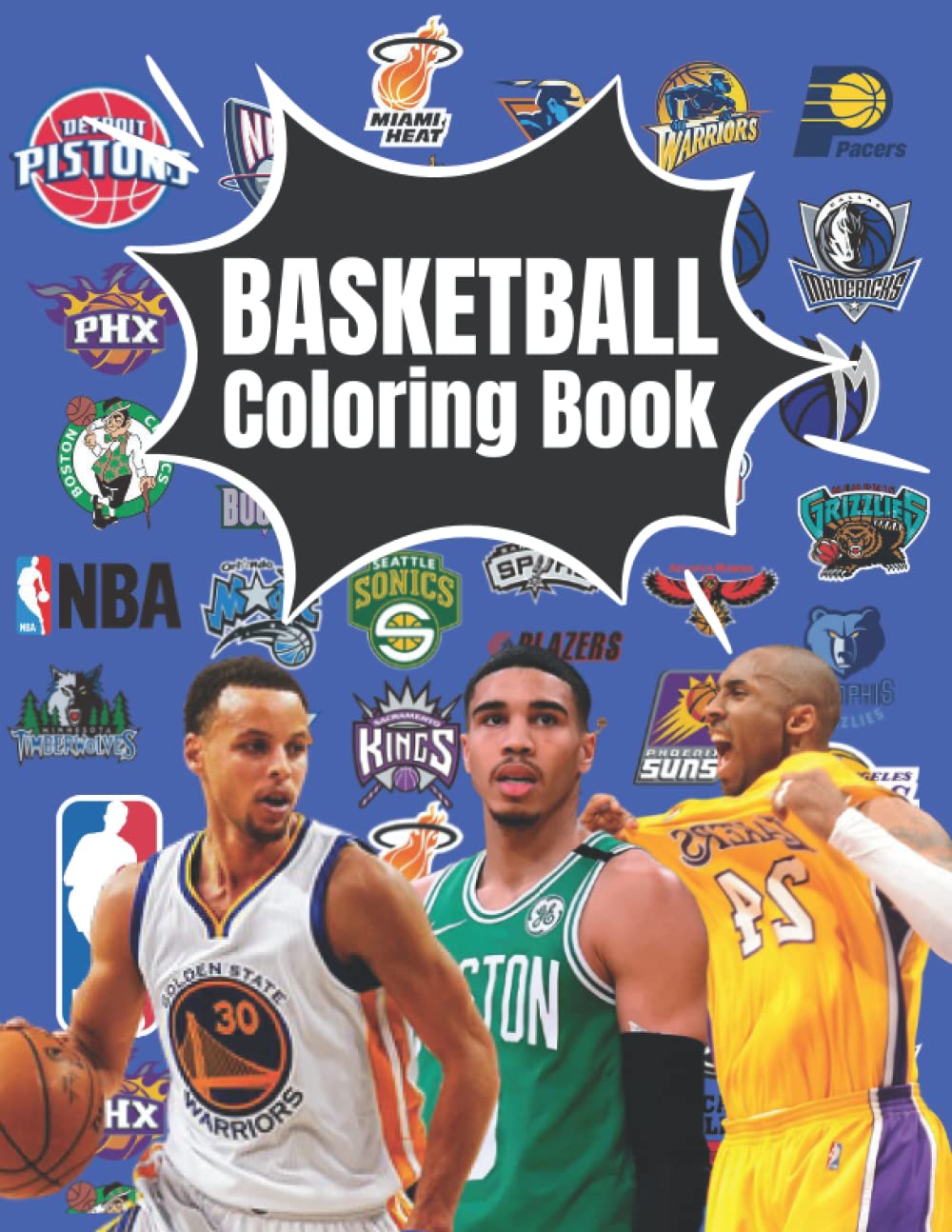Buy NBA players and logos coloring book: Basketball All-star : The ...